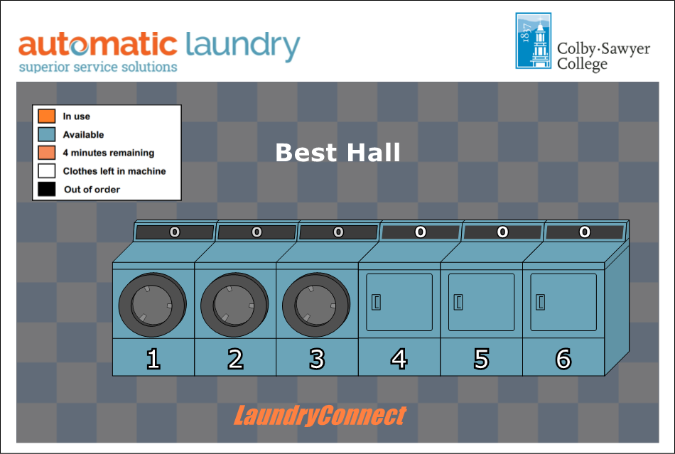 Colby Sawyer Best Hall Laundry Tracker Connect